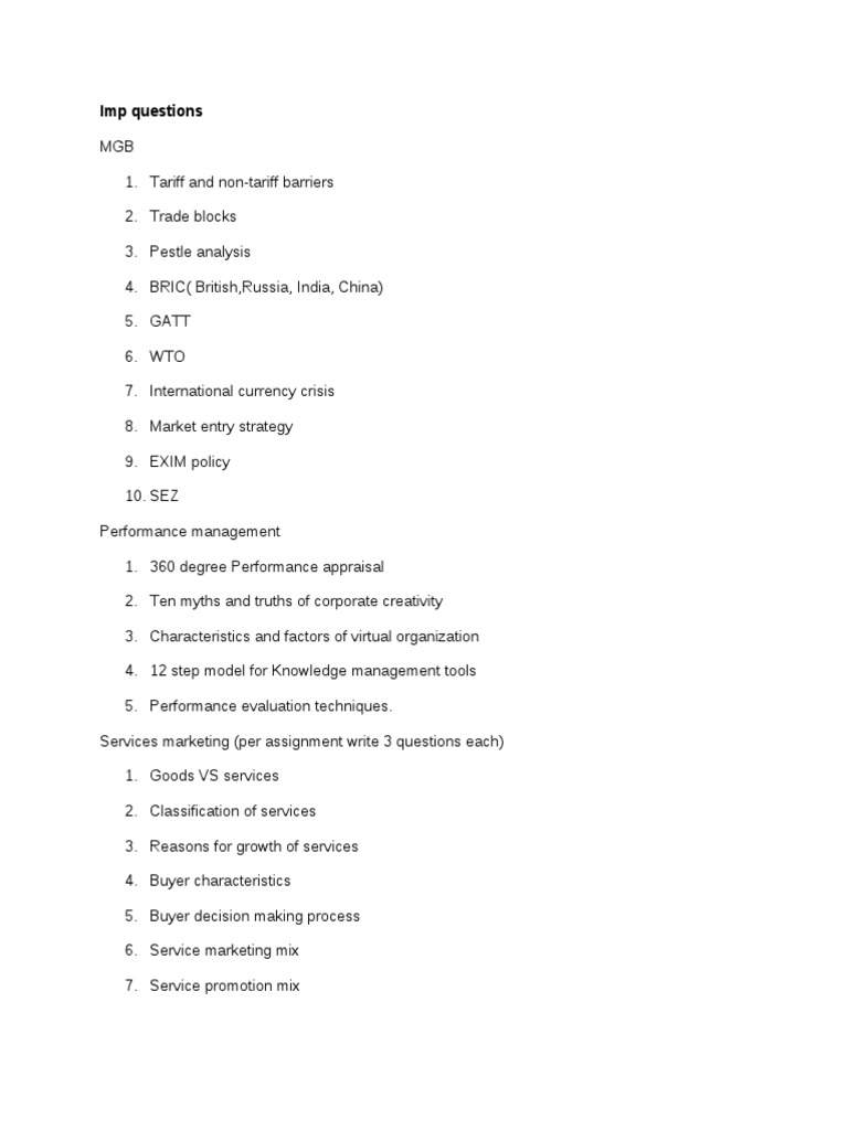 Key Topics in Global Trade & Marketing | PDF | Technology & Engineering ...