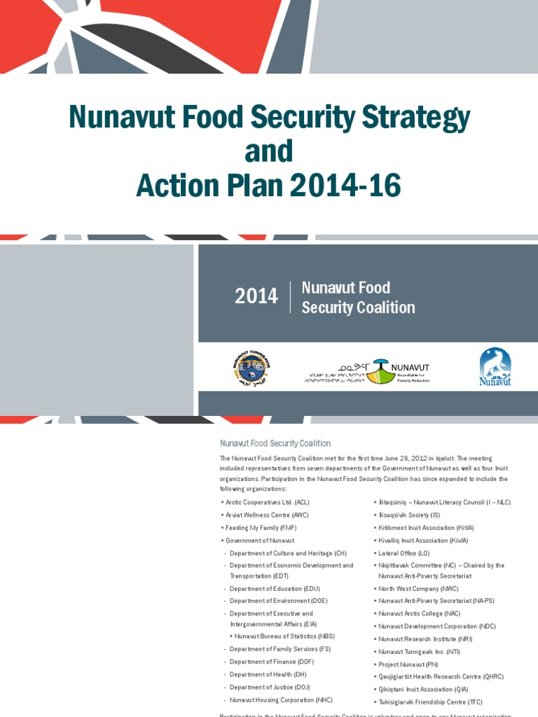 Nunavut Food Security Strategy and Action Plan | PDF | Food Security ...