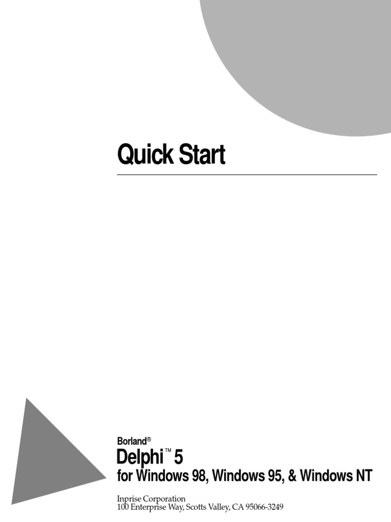 Quick Start: Delphi 5 | PDF | Component Object Model | Integrated ...