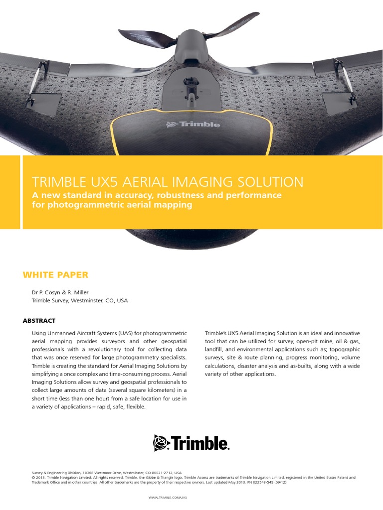 Trimble Ux5 Whitepaper English 0 | PDF | Camera Lens | Camera