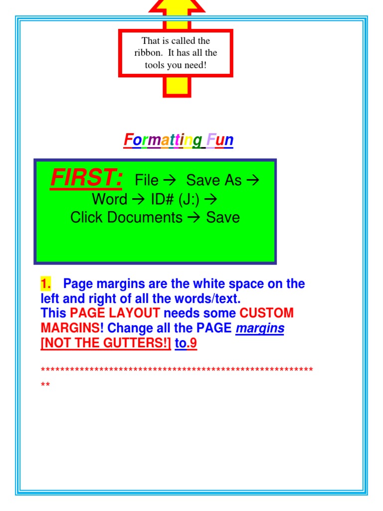 Formatting A Word Document | PDF | Paragraph | Latin Alphabet