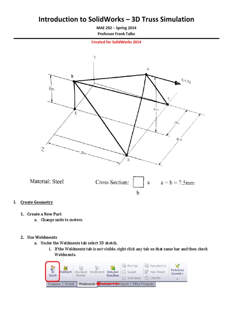 SolidWorks Tutorial 3D Trusses | PDF | Teaching Mathematics | Computing And Information Technology