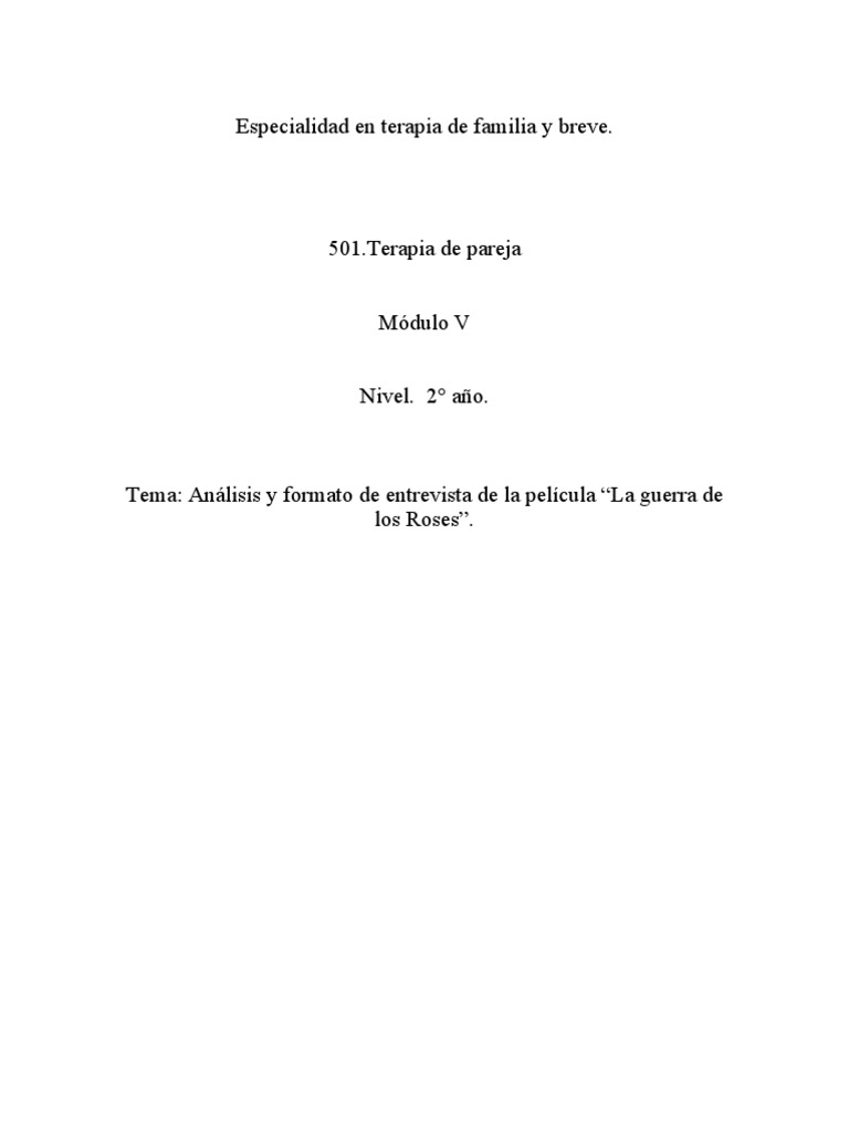 Terapia de Pareja | PDF | Psicoterapia | Familia