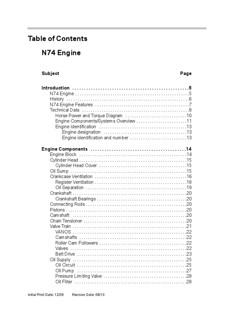 N74 Engine Technical Overview | PDF | Turbocharger | Internal ...
