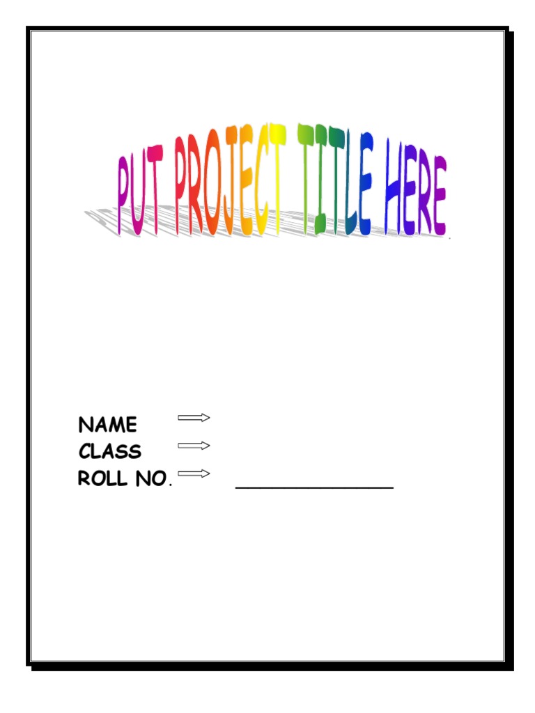 Project Front Page Design Template | PDF | Computers | Technology ...