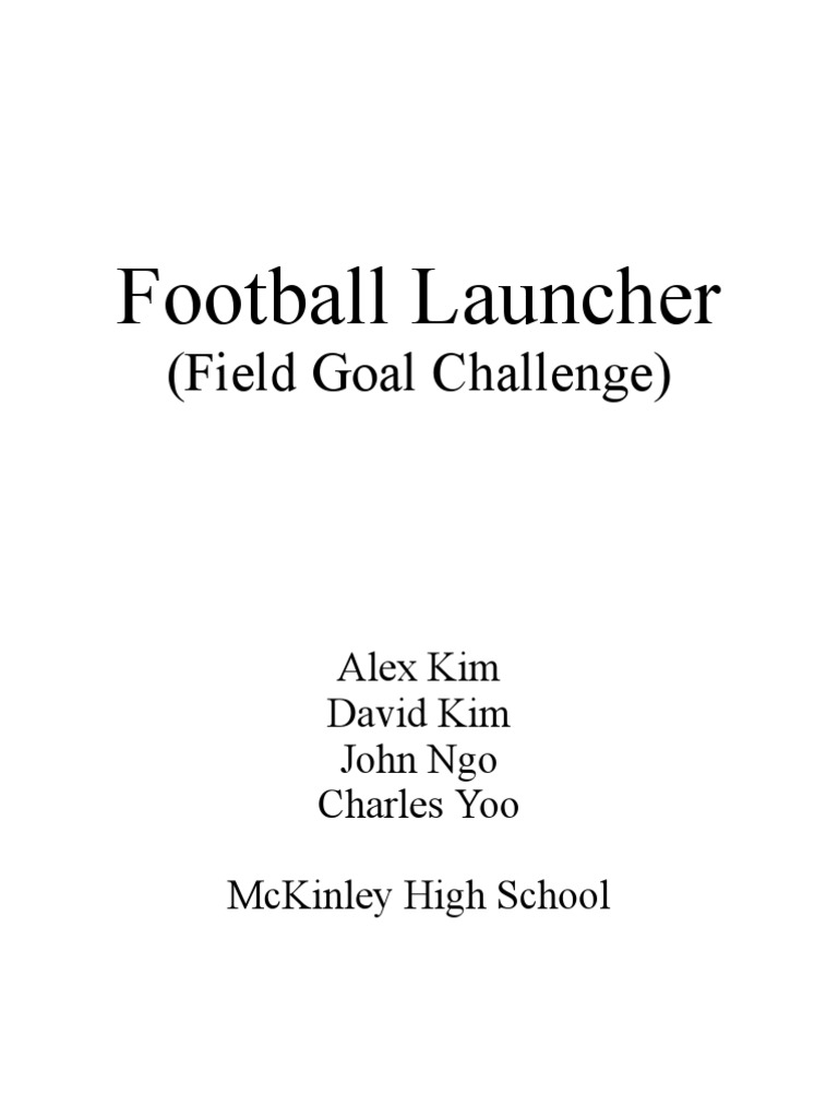 Football Launcher | PDF | Projectiles | Wood