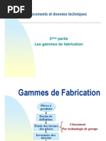 Gamme Fabrication | PDF