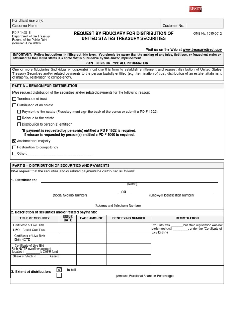 Blank1455 For Public Debt | PDF | Bureau Of The Public Debt ...