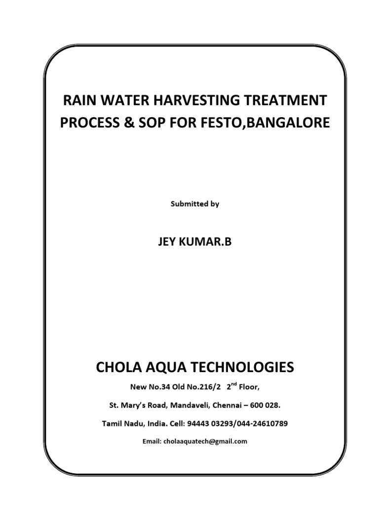Microsoft Word - Festo Rain Water Harvesting Flow Chart | PDF ...
