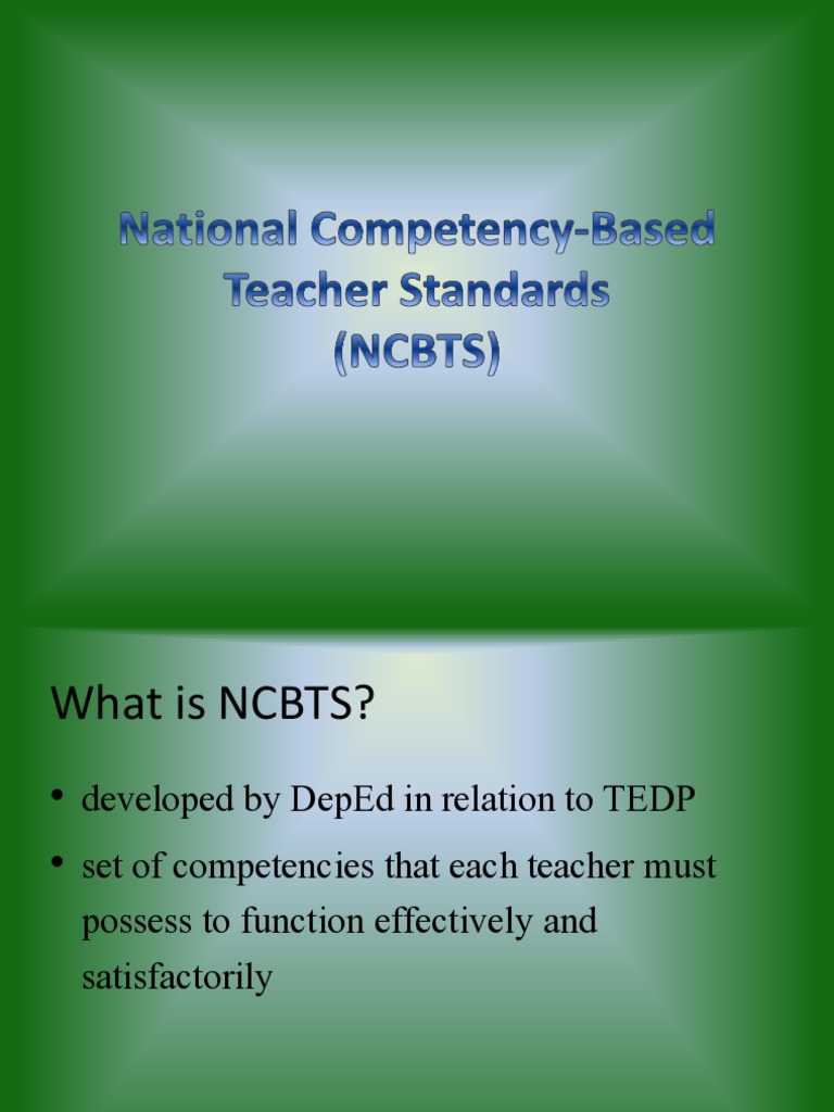 National Competency-Based Teacher Standards | PDF | Educational Assessment | Learning