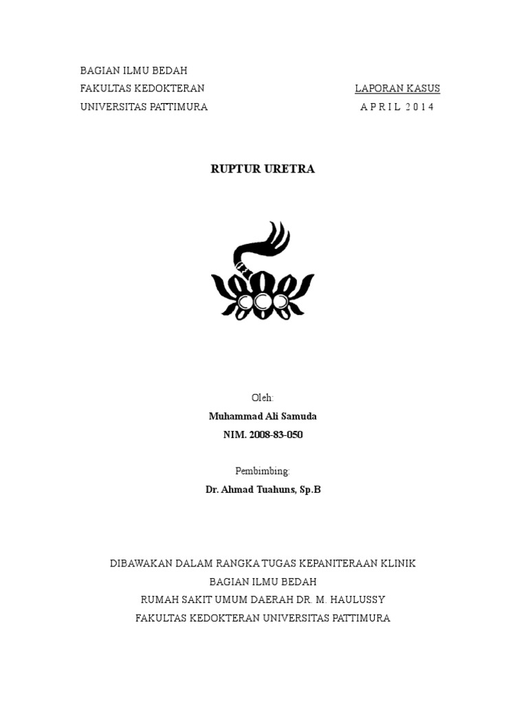 Laporan Kasus Ruptur Uretra | PDF