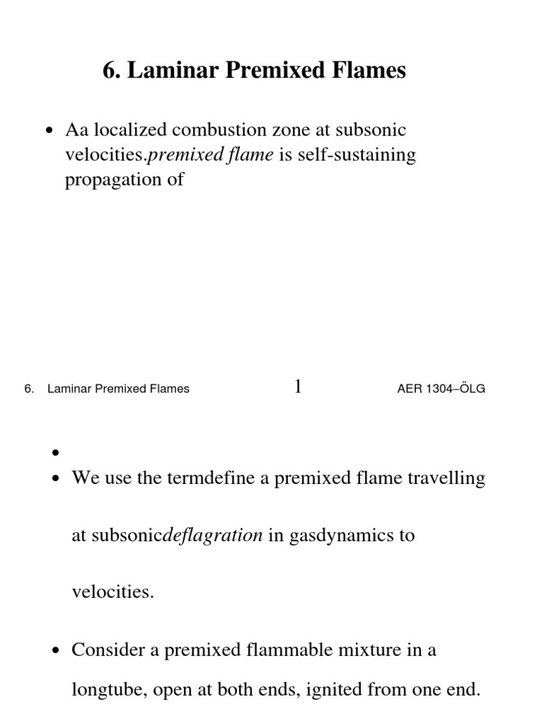 Laminar Premixed Flames 6 | PDF | Combustion | Diffusion
