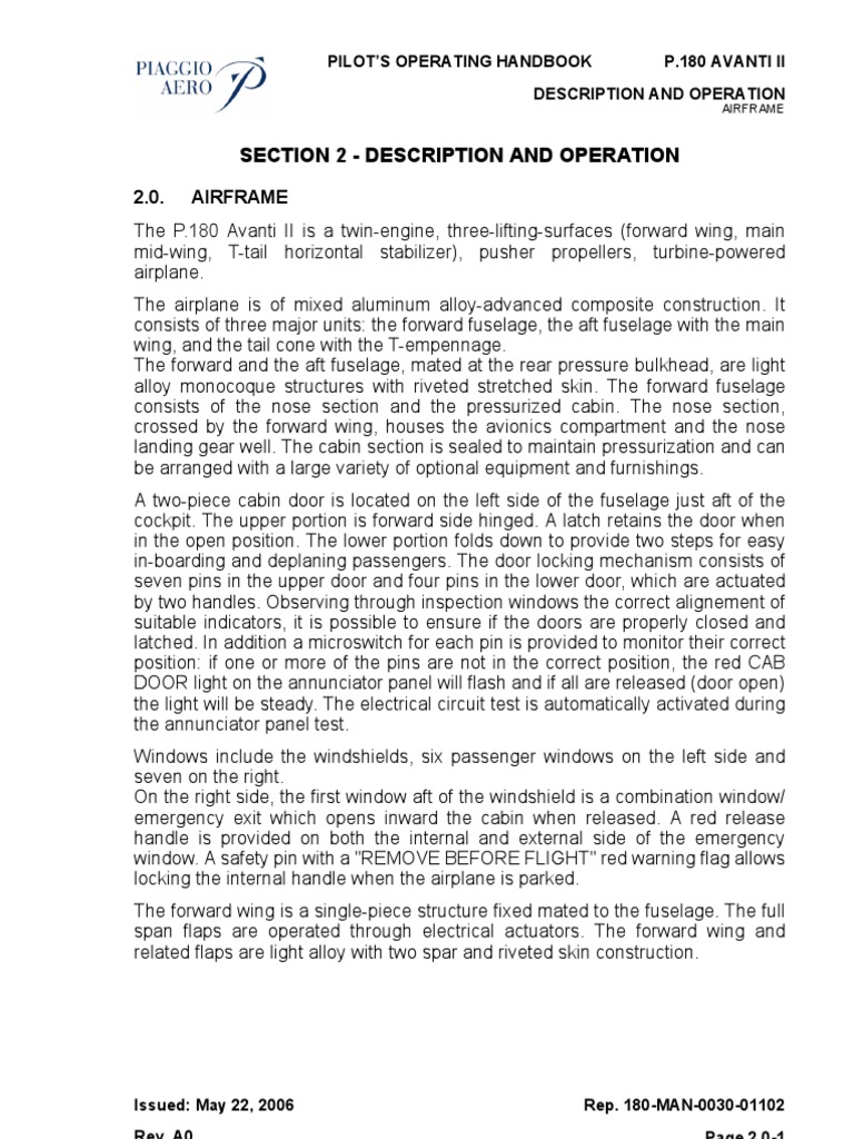 Pilot's Operating Handbook | PDF | Fuselage | Flap (Aeronautics)