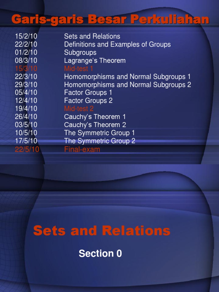 Garis-Garis Besar Perkuliahan: 22/5/10 Final-Exam | PDF | Function (Mathematics) | Mathematical ...