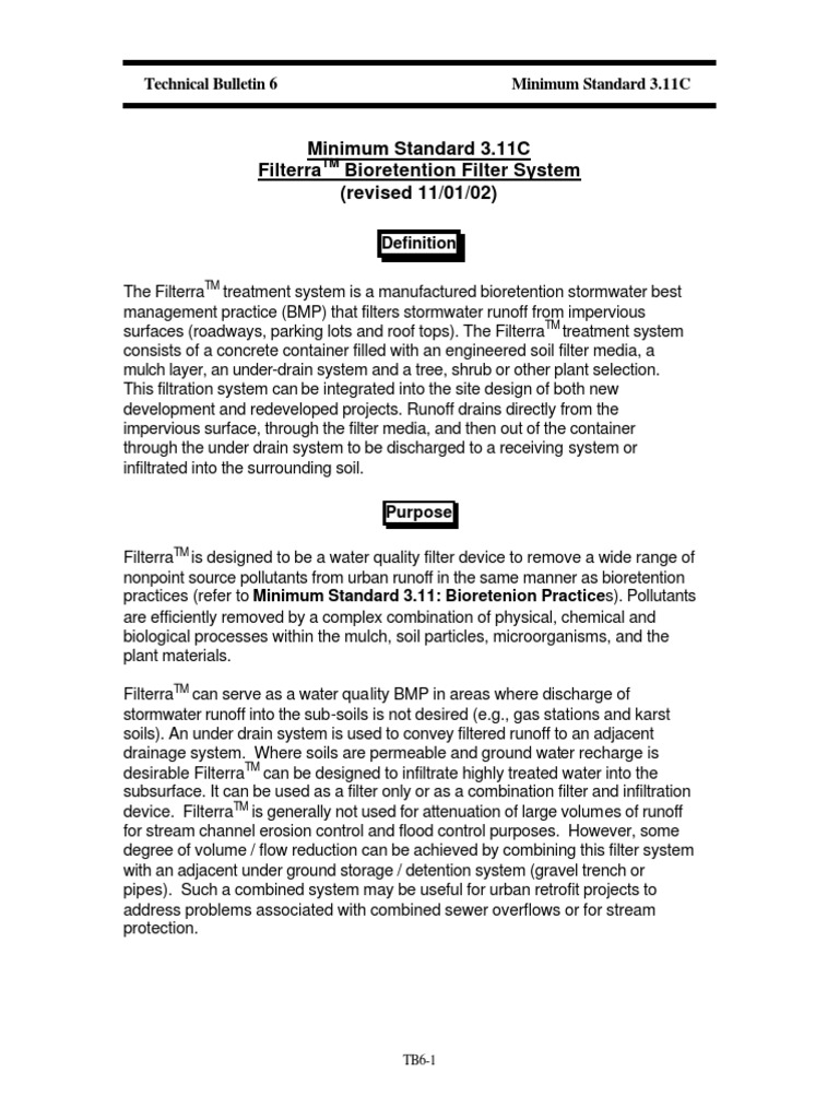 TechBulletin6 - Minimum Standard 3.11 Filterra Bioretention | Download ...