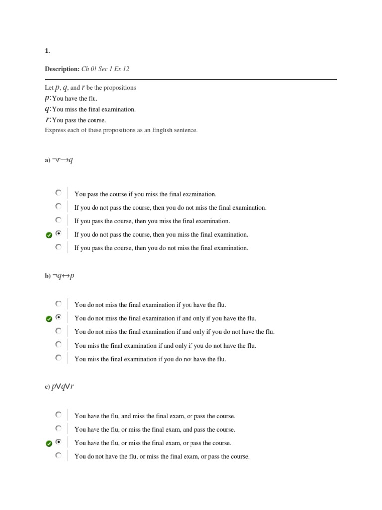 HWK 1 | PDF | Mathematical Logic | Logical Consequence