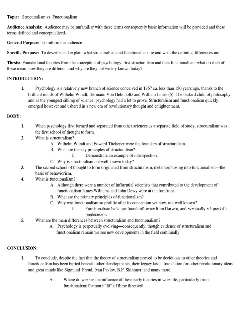 Structuralism Vs Functionalism | PDF | Academic Discipline Interactions ... Structuralism Vs Functionalism | PDF | Academic Discipline Interactions ...