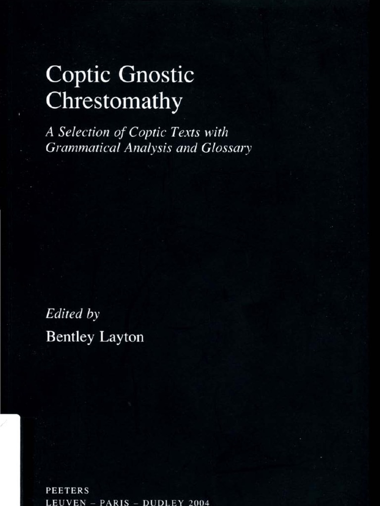 Coptic Gnostic Chrestomathy - Layton | PDF | Linguistics | Semiotics