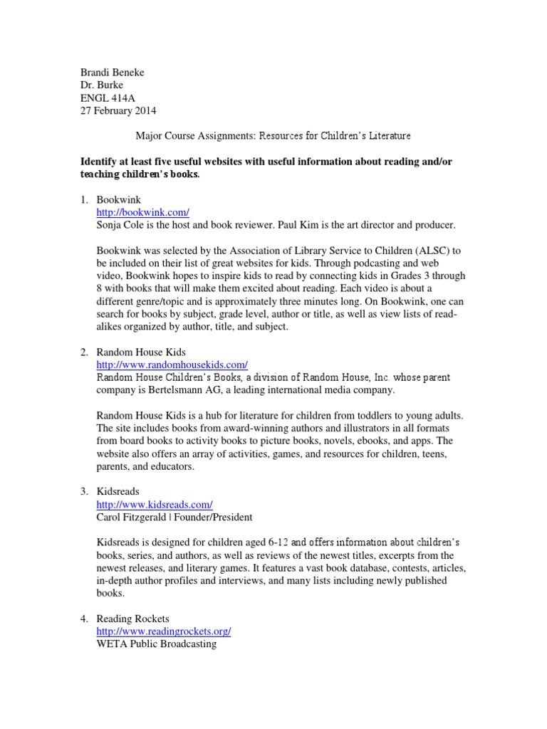 Top Resources for Children's Literature | PDF | Children's Literature ...