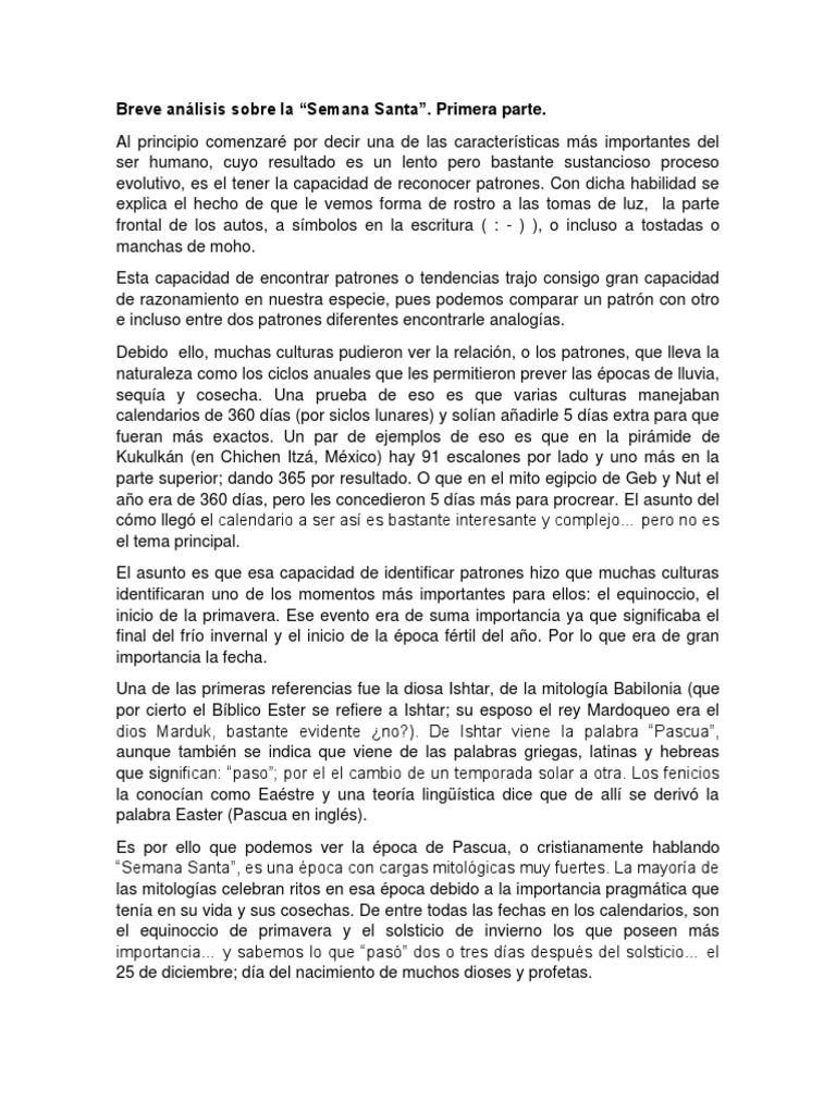 Análisis crítico de la Semana Santa | PDF | Judas Iscariote | Pascua de ...