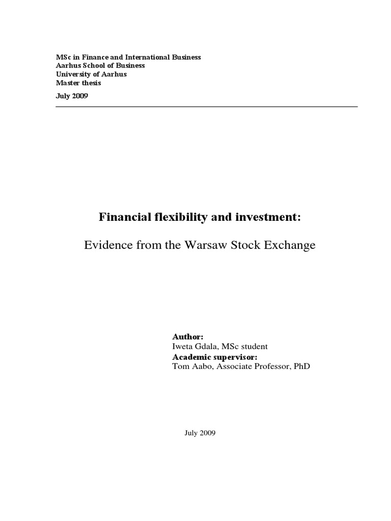 Flexibility | PDF | Capital Structure | Stocks