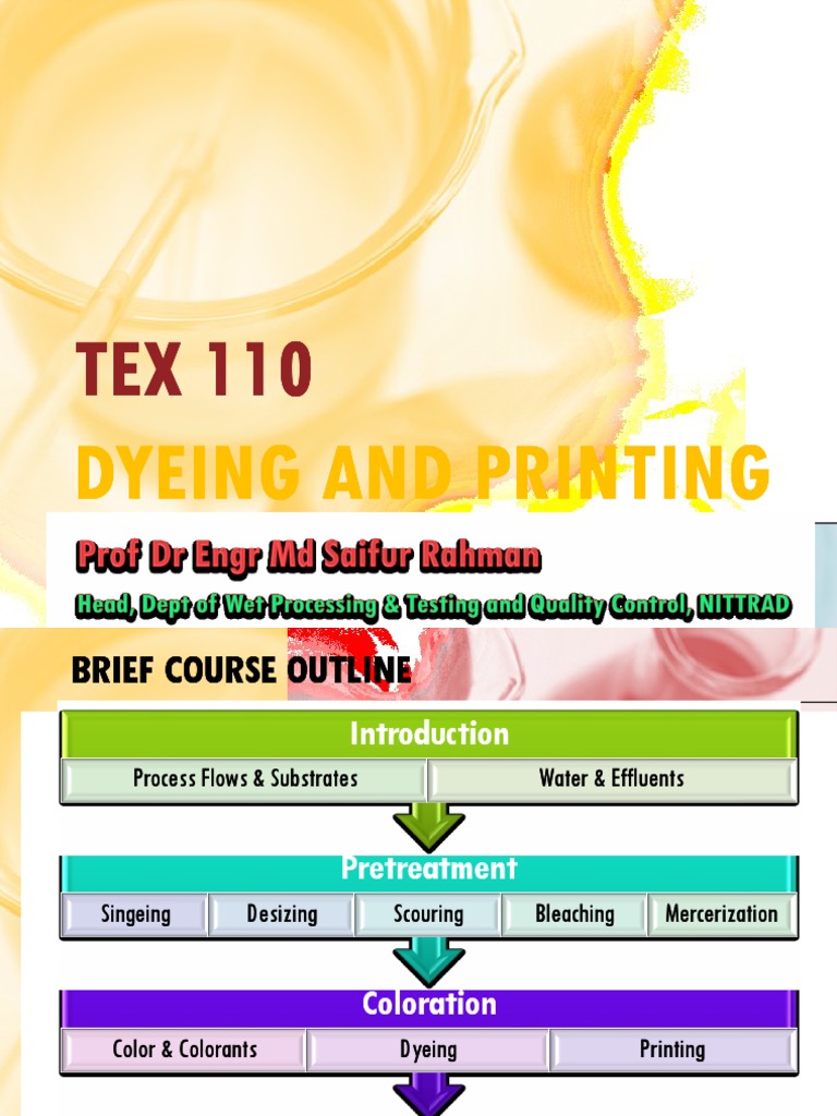 Wet Processing in Textile Dyeing | PDF | Textiles | Materials