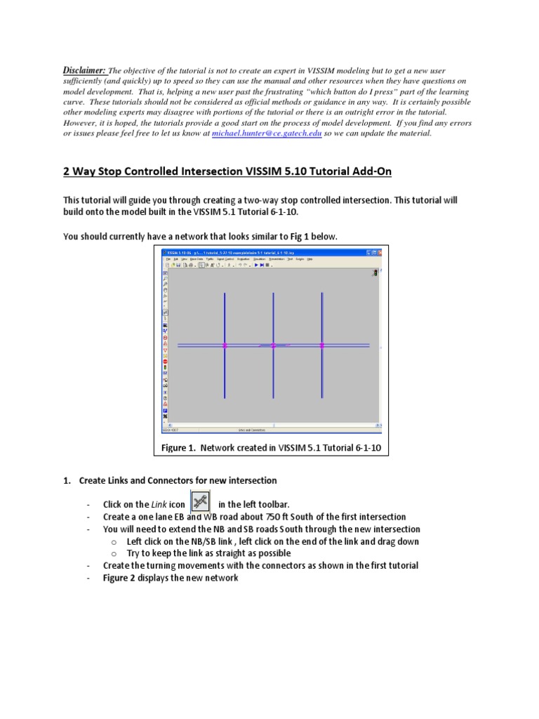 2 Way Stop Controlled Intersection Tutorial 10132011 | PDF | Traffic ...