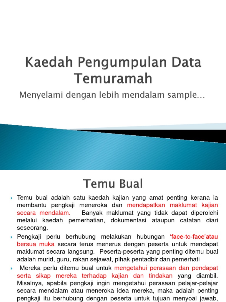 3a - Kaedah Pengumpulan Data Temu Bual | PDF
