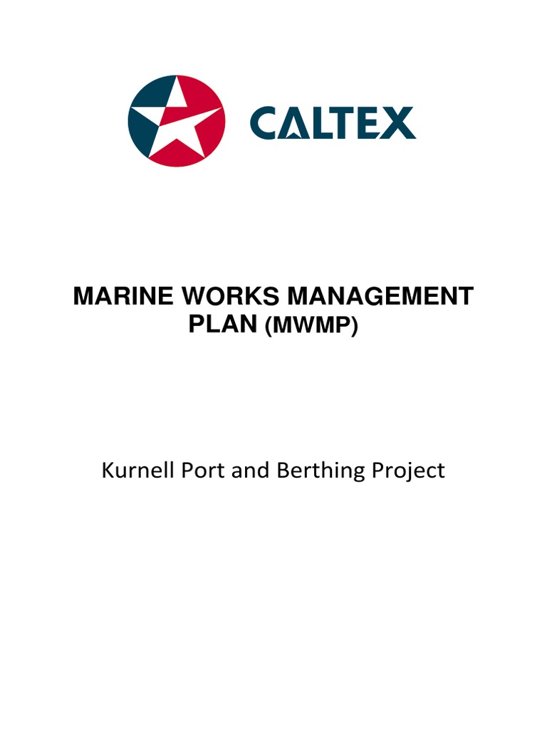 Marine Works Management Plan for Kurnell | PDF | Water Transport ...
