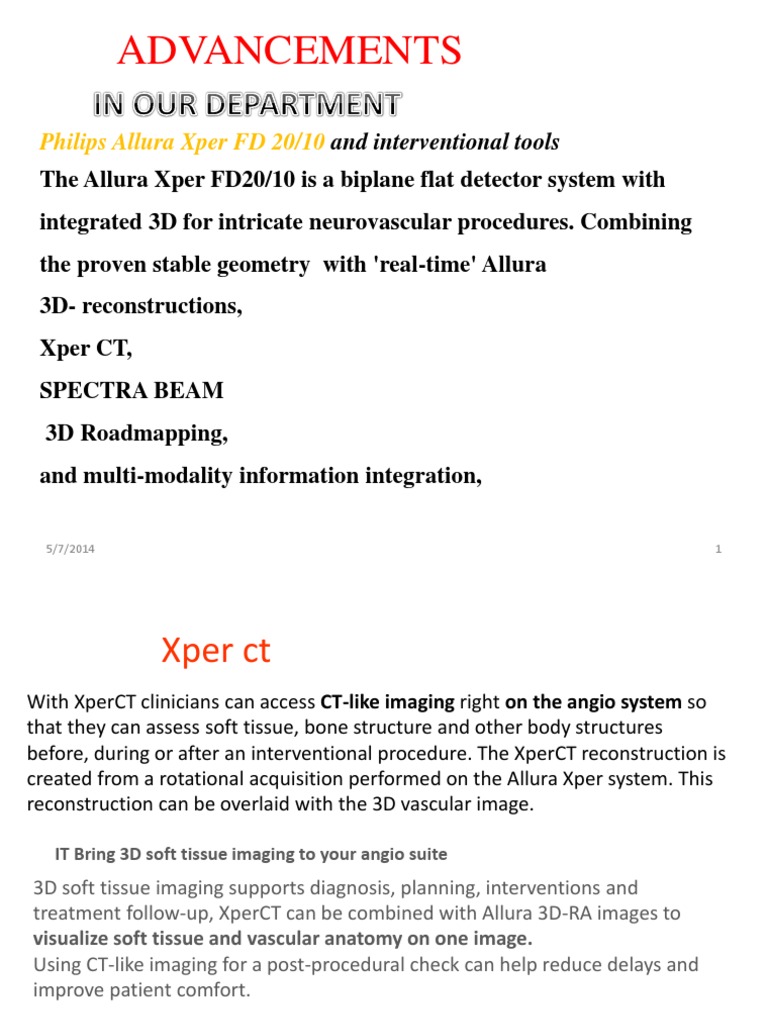 Allura Xper FD Advacements | PDF | Medical Imaging | Ct Scan