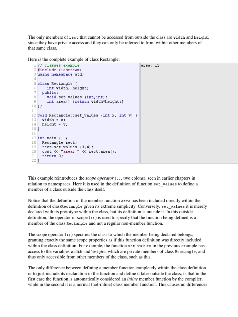 The Only Members of | PDF | Class (Computer Programming) | Subroutine