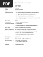 Civic Education in English Example Lesson Plan | PDF | Teachers ...
