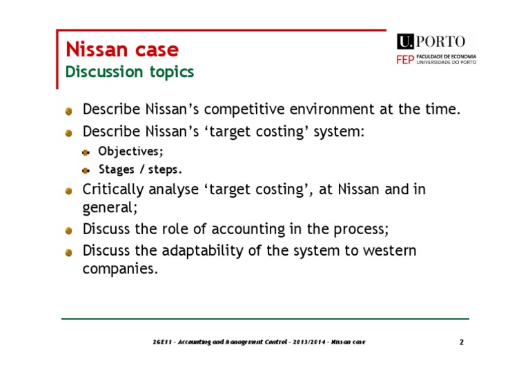 Nissan Case | PDF | Business | Manufacturing And Engineering