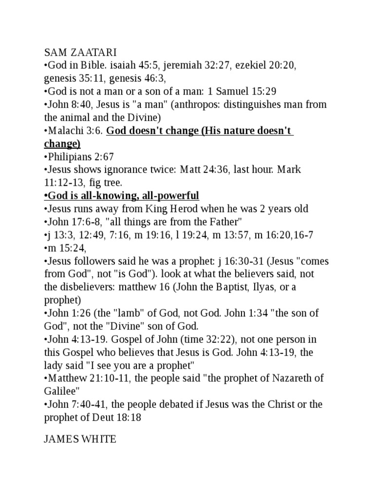 Sami Zaatari God in The Bible | PDF | Gospel Of John | Gospel Of Mark
