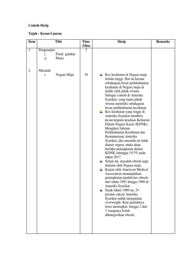 Contoh Skrip | PDF