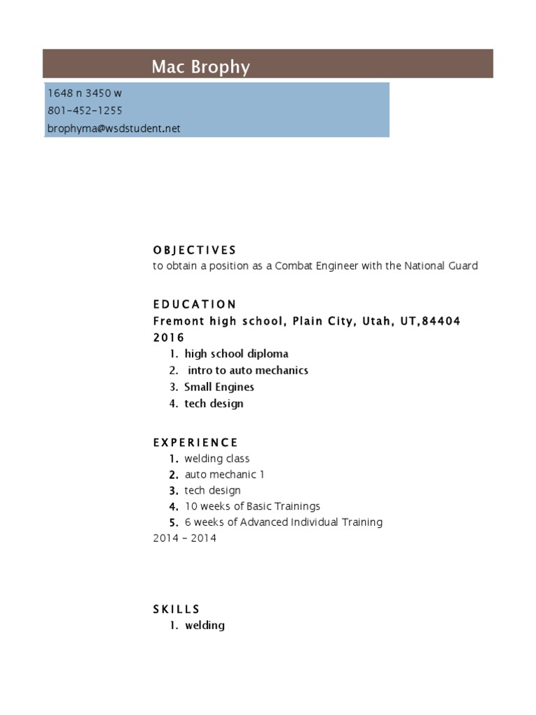 Job Resume | PDF