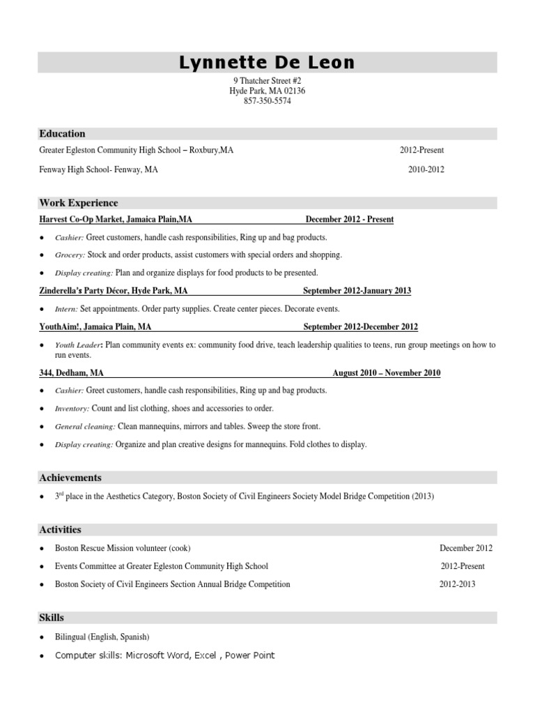 Resume Draft 2 | PDF