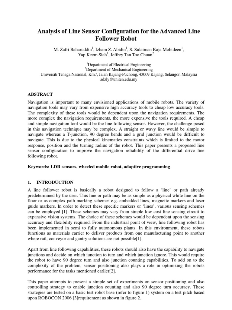 Line Following Robot Guide | Download Free PDF | Robot | Robotics