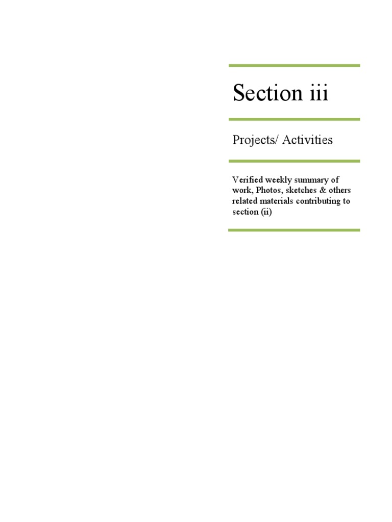 C. Section III - Project@Activities - (Pg.25-70) | PDF