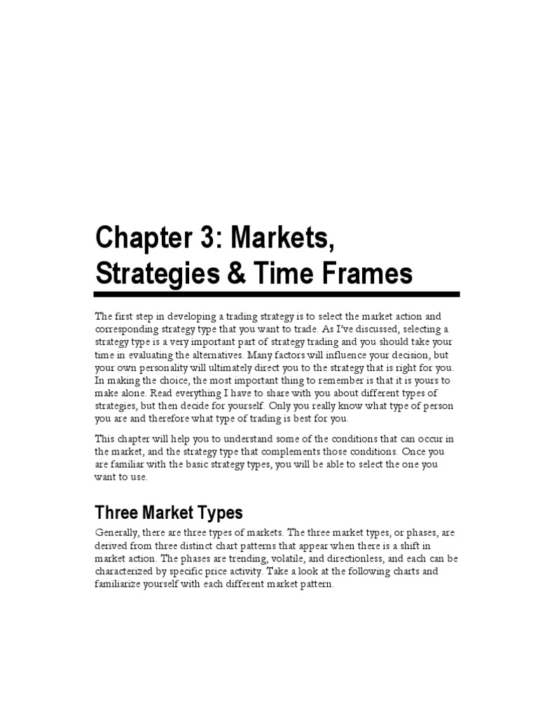 Trading Strategies for Market Types | PDF | Volatility (Finance ...