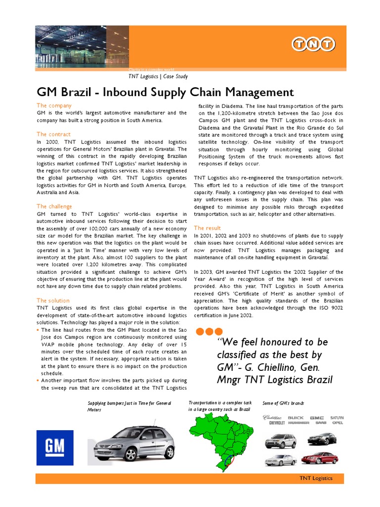3 2 General Motors Brazil | PDF | General Motors | Logistics