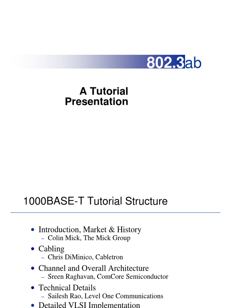 802.3ab | Electronic Engineering | Physical Layer Protocols