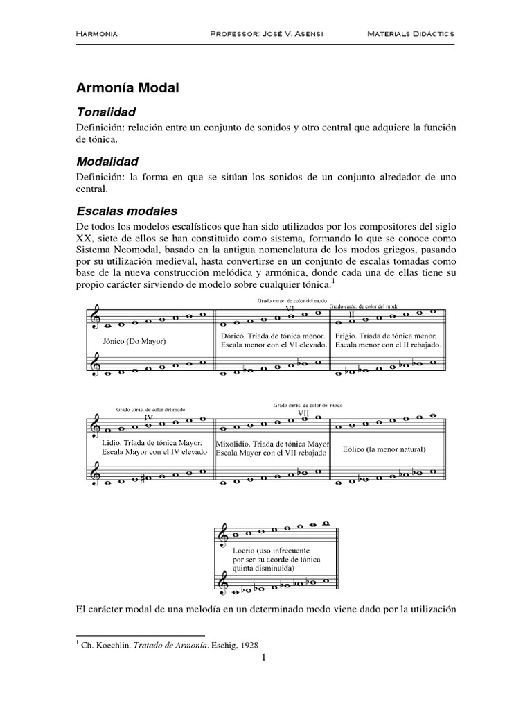 Armonía Modal y Escalas en Composición | PDF | Arte | Poesía