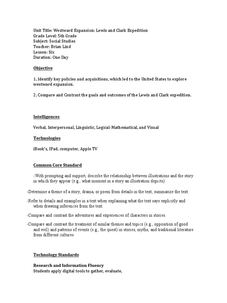 Lesson Six - Western Expansion | PDF | Educational Psychology | Cognition