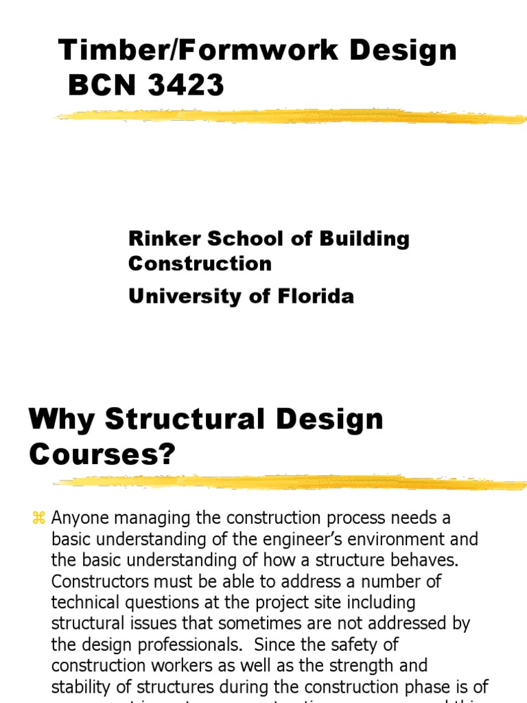 Timber Formwork│Design | Building Code | Structural Load