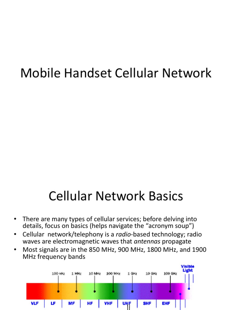 Understanding Mobile Cellular Networks | PDF | Cellular Network | High ...