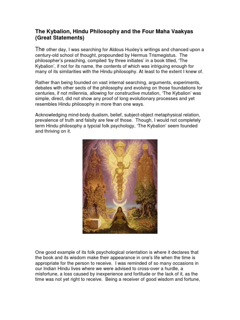 Kybalion and Hindu Dualism Insights | PDF | Brahman | Ātman (Hinduism)