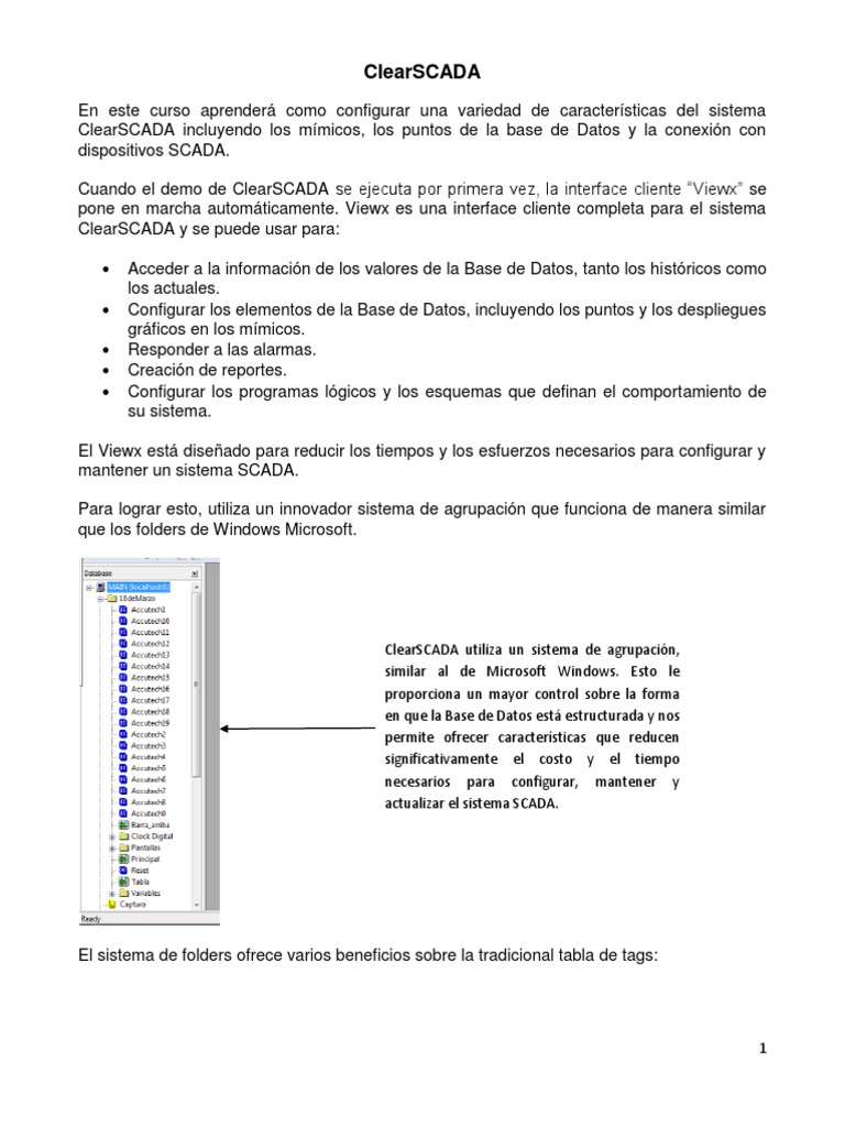 Introducción al uso de la interfaz ViewX del sistema ClearSCADA | PDF | Bases de datos | Point ...