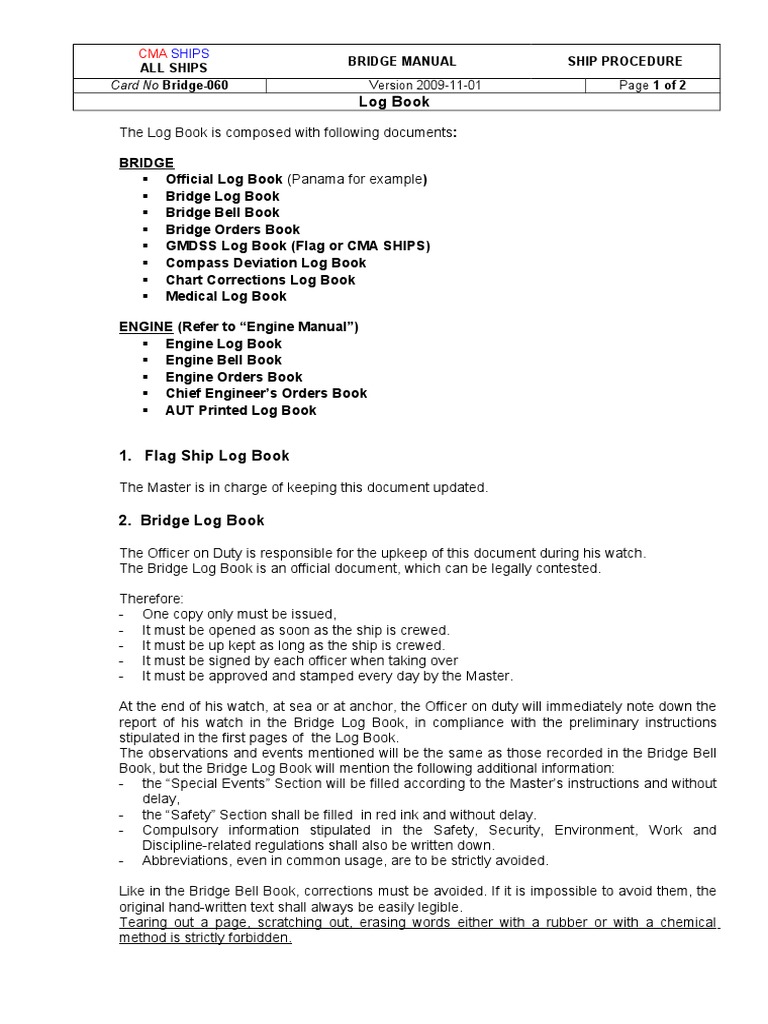 Bridge 060 Log Book | PDF | Electron | Nature