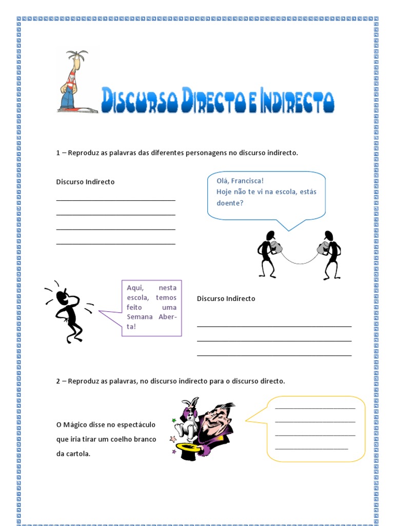 Discurso Directo e Indirecto